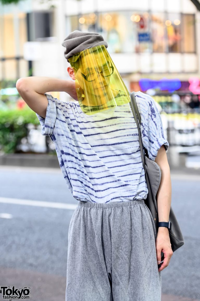 Japanese Hairstylist in Harajuku w/ Face Shield & Minimalist Vintage ...