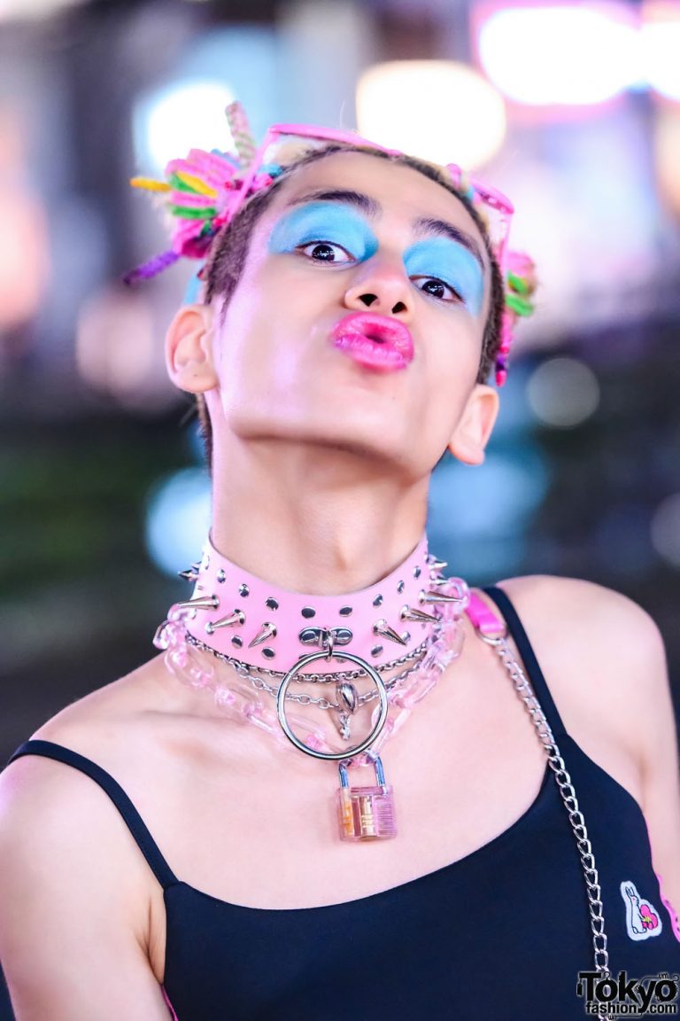 Japanese Model & Drag Queen in Harajuku w/ Rainbow Hair, FR2UME Top ...