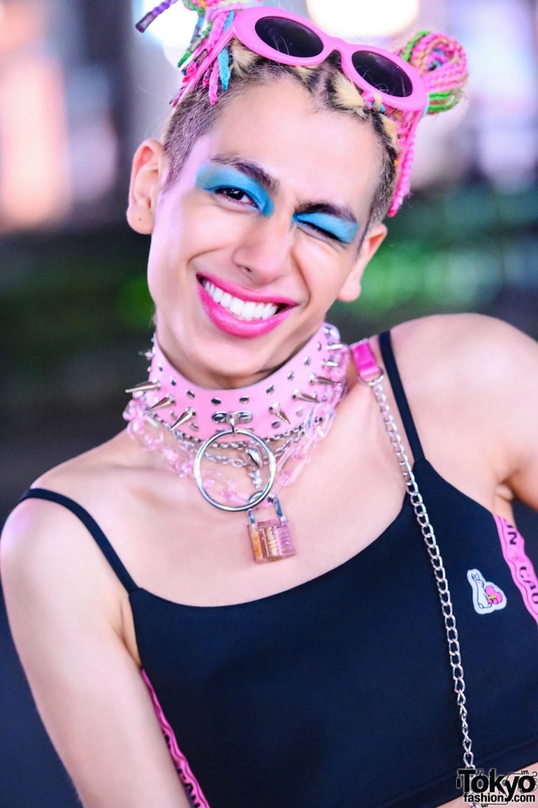 Japanese Model & Drag Queen in Harajuku w/ Rainbow Hair, FR2UME Top ...