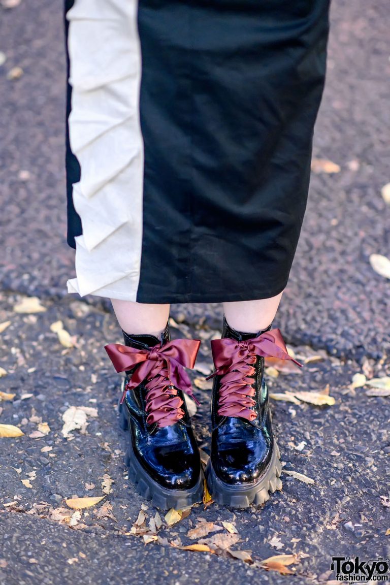 Japanese Kimono Street Style w/ Hime Haircut, Gofuku Yasan Obi, Saku ...