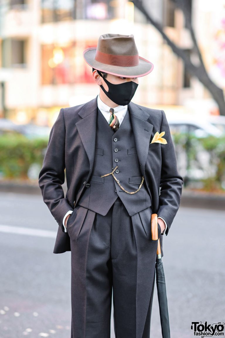 Retro 1930s & 1940s Fashion in Tokyo w/ Four Buttons Japan Suit ...