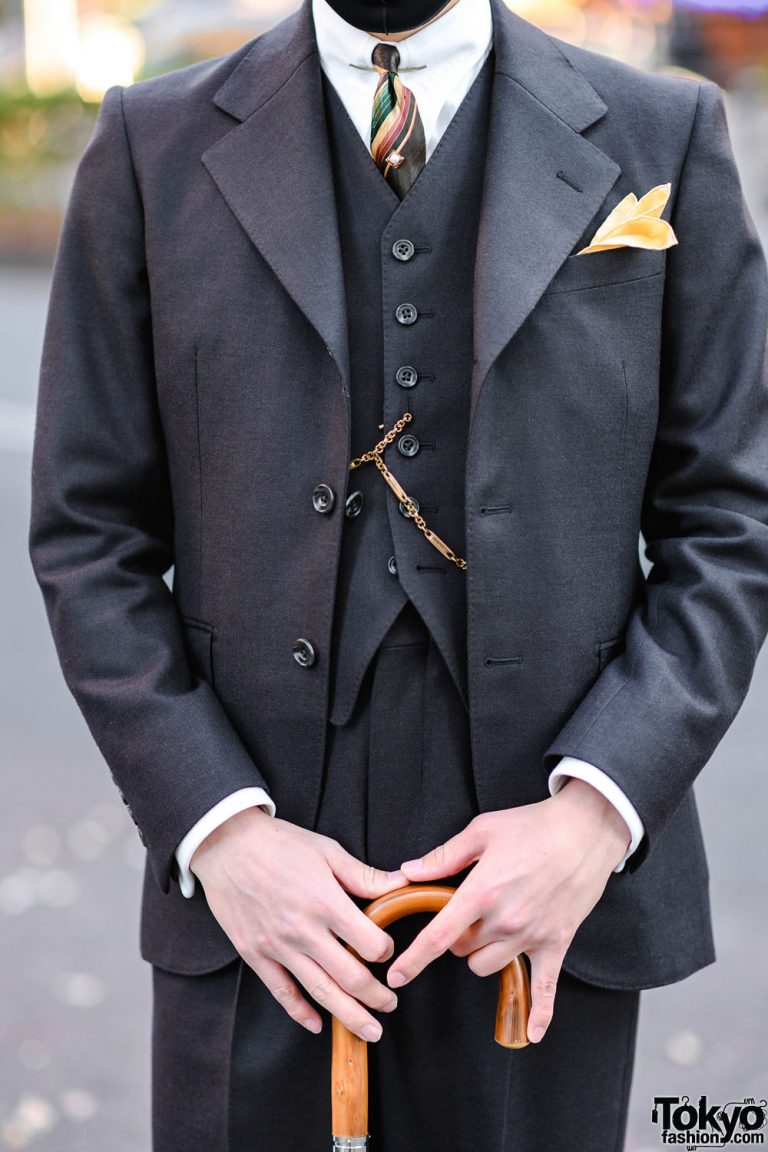 Retro 1930s & 1940s Fashion in Tokyo w/ Four Buttons Japan Suit ...